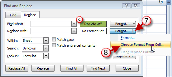 How To Find And Replace Cell Formats In Excel GilsMethod