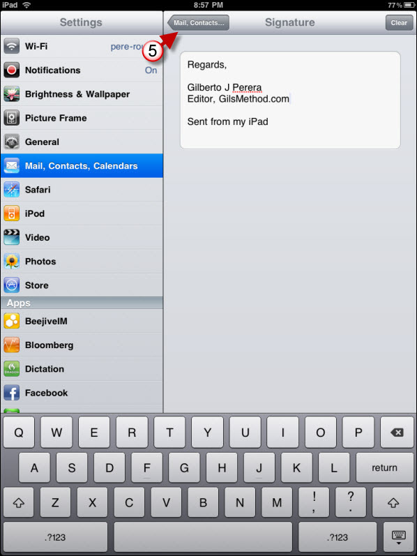 How To Change The Default Signature On The IPad GilsMethod