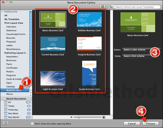 How To Design And Print Business Cards In Word 2011 GilsMethod